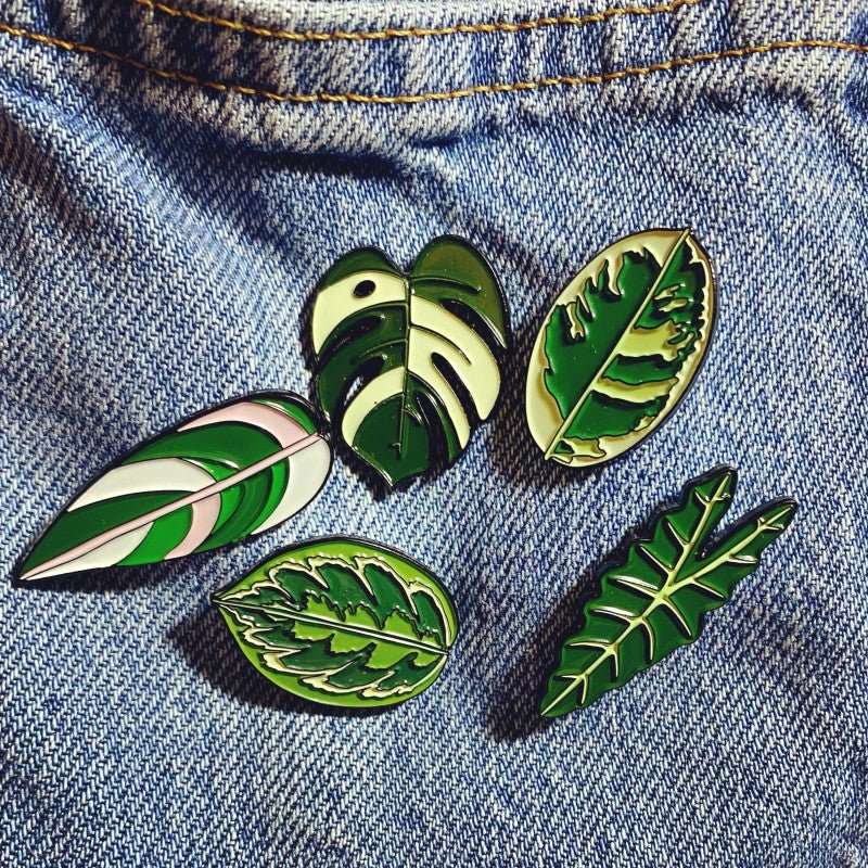 Enamel Leaf Pins | grow urban. Edinburgh