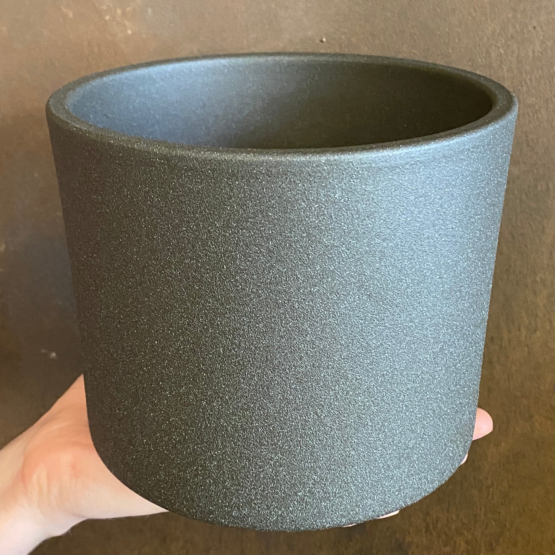 Matt Grey Plant Pot – 15cm Ceramic Indoor Planter – grow urban.